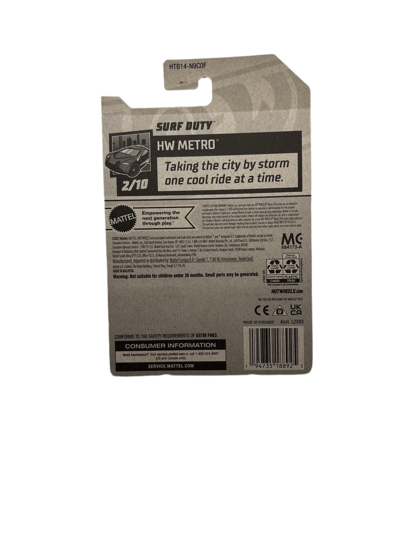 Hot Wheels Surf Duty Diecast blue – S and E Hobbies and Collectables